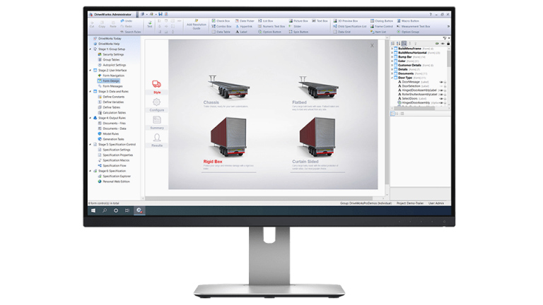 Form designer - DriveWorks