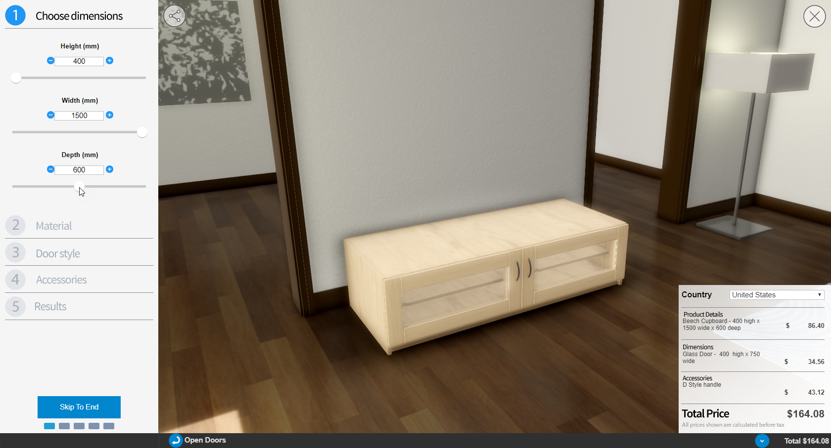 Custom Furniture Configurator - DriveWorks Pro Example - DriveWorks