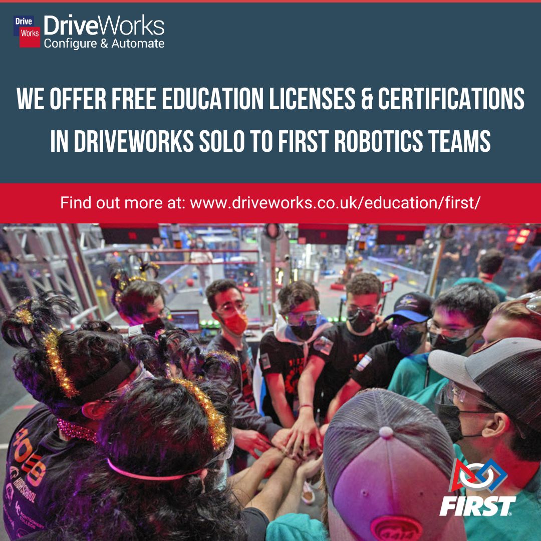 DriveWorks Sponsors FIRST® Robotics for 4th Year Running - DriveWorks