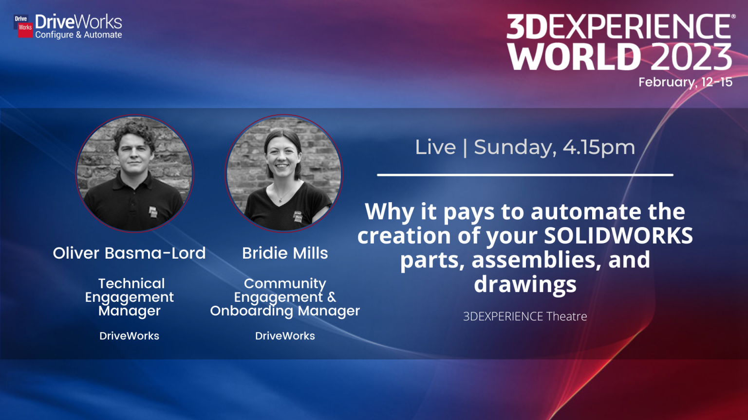 DriveWorks Sessions at 3DEXPERIENCE World 2023 - DriveWorks